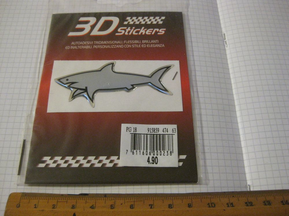 3D Stickers Haifisch für Auto oder Töff usw | Kaufen auf Ricardo