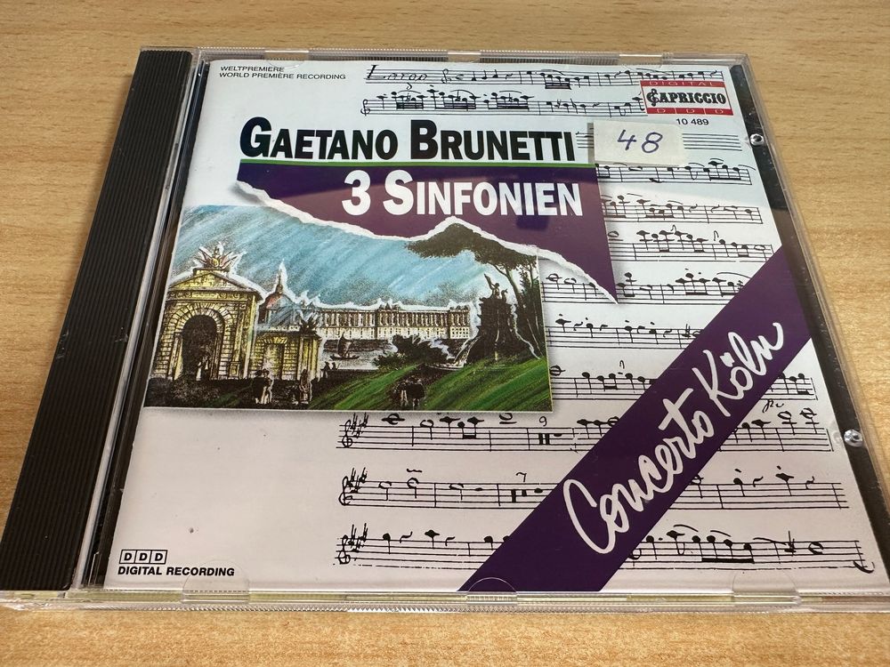 D8 Gaetano Brunetti, Concerto Köln – 3 Sinfonien (Gebraucht) in Rikon ...
