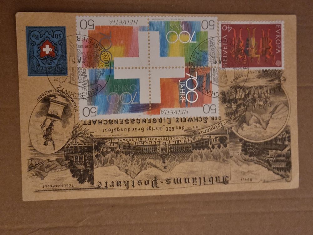 1991 alte Bundesfeier Karte verwendet für 700 Jahre Schweiz (Gebraucht) in Arni AG für CHF 5 ...