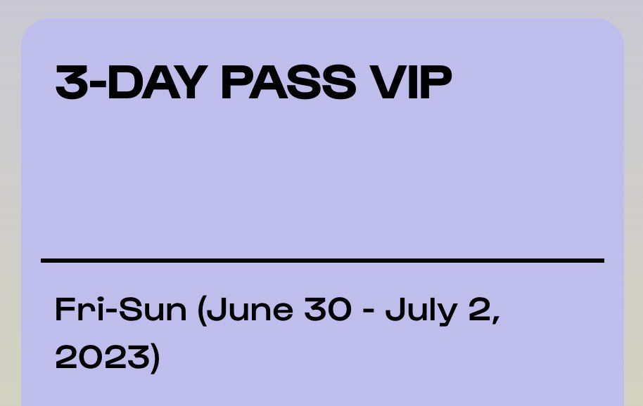 OpenAir St.Gallen 2x 3 Day VIP Tickets (TWO TOTAL) | Kaufen auf Ricardo