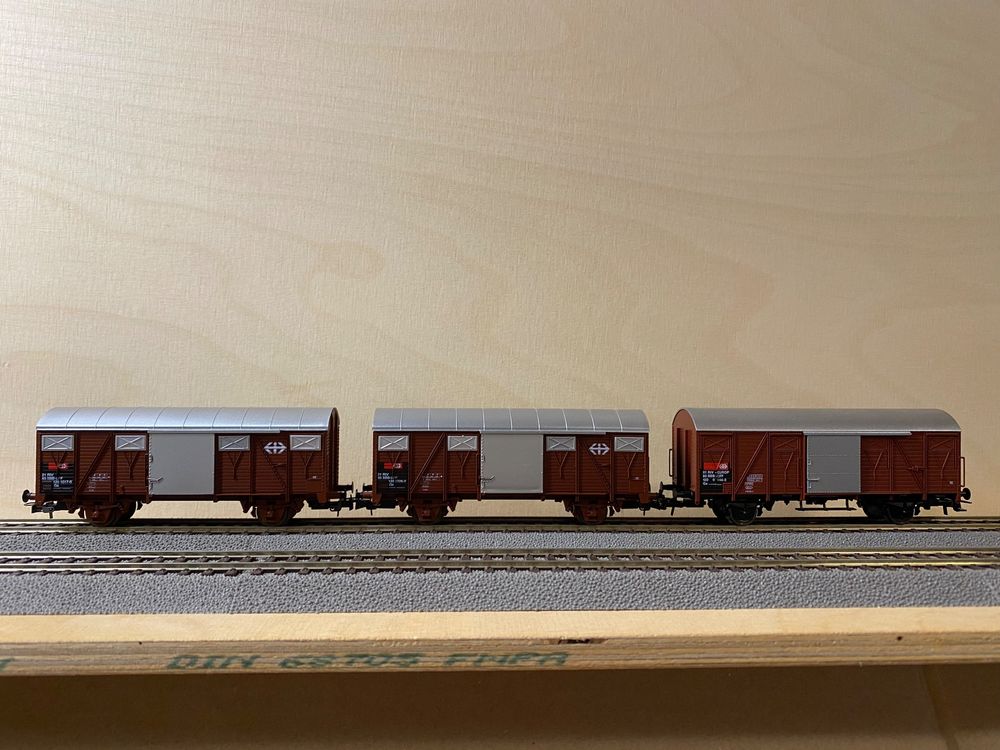 3 x Lima/Fleischmann (H0 GS) SBB Gedeckte Güterwagen Gs (Gebraucht) in Zürich für CHF 12 – mit ...