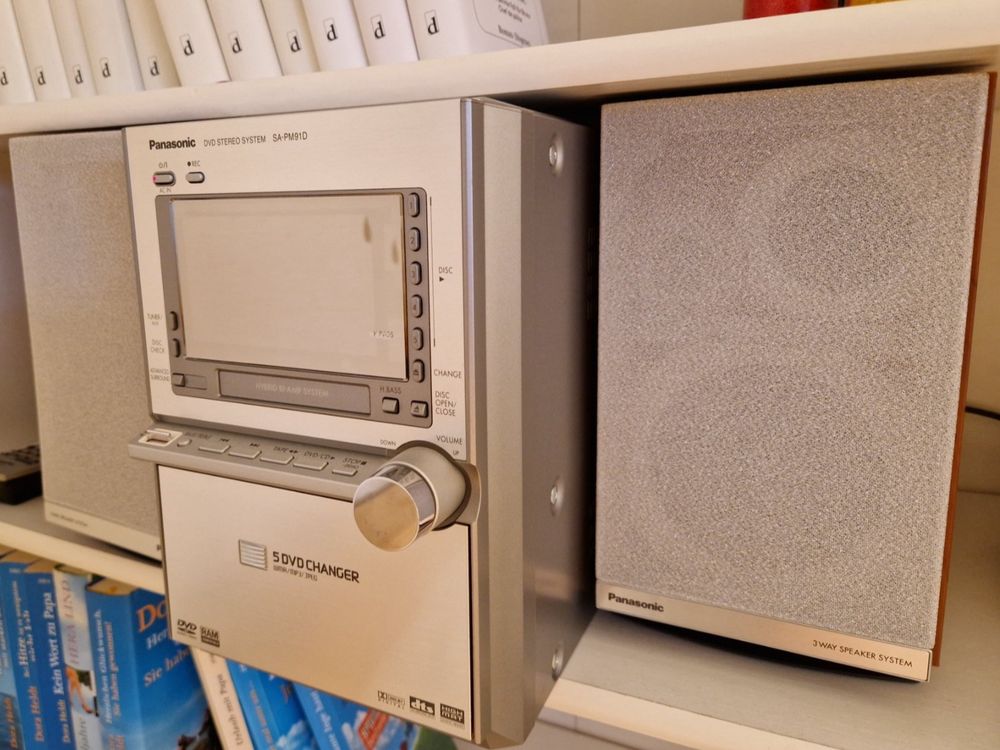 Mini-Stereoanlage Panasonic SA-PM91D, chrom, 2 Lautsprecher (Gebraucht ...