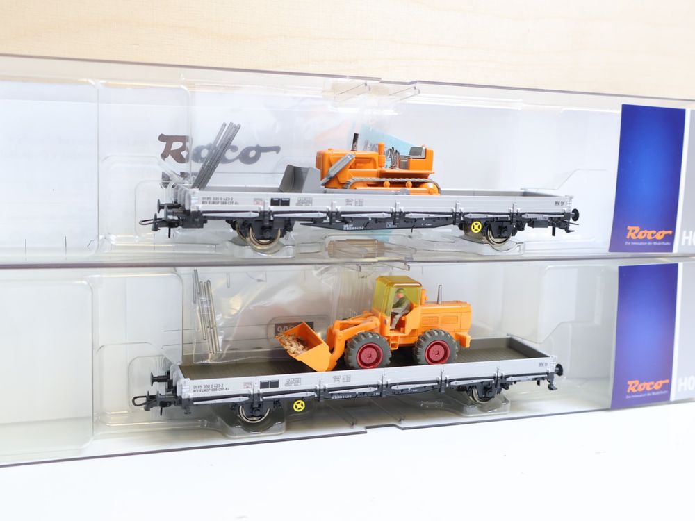 ROCO SBB 2 x Flachwagen + Fahrzeuge 67506 - H0 | Kaufen auf Ricardo