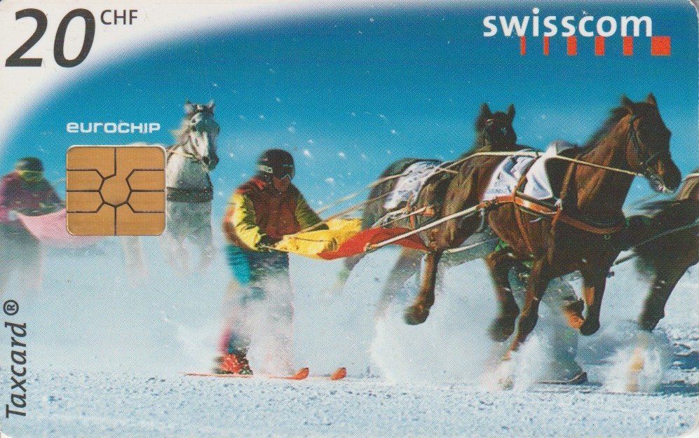 Carte Taxcard Swisscom 20 CHF - Ski - Chevaux - Hiver (D'occasion) à ...