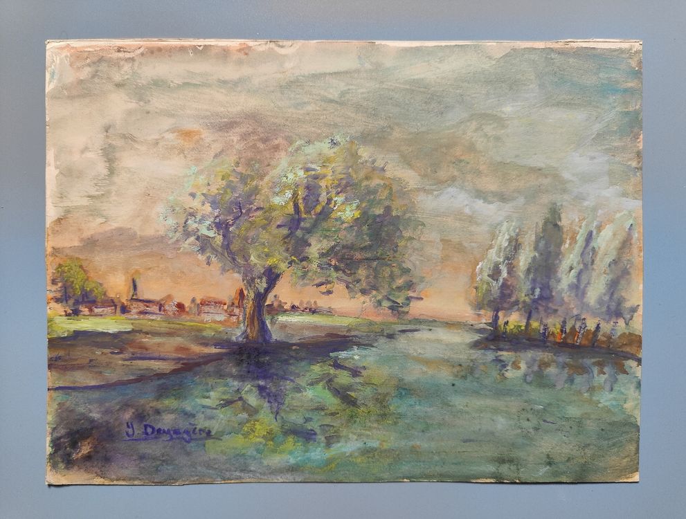 peinture signée Yvette Deyagere "paysage " artiste Lyonnaise (Gebraucht) in Tramelan für CHF 80 ...