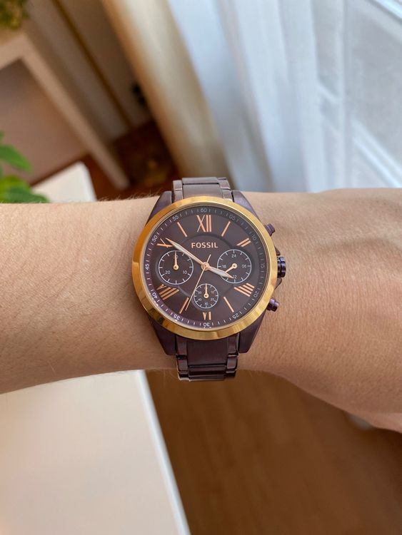 Fossil Damenuhr Bordeaux Edelstahl (Neu (gemäss Beschreibung)) in ...