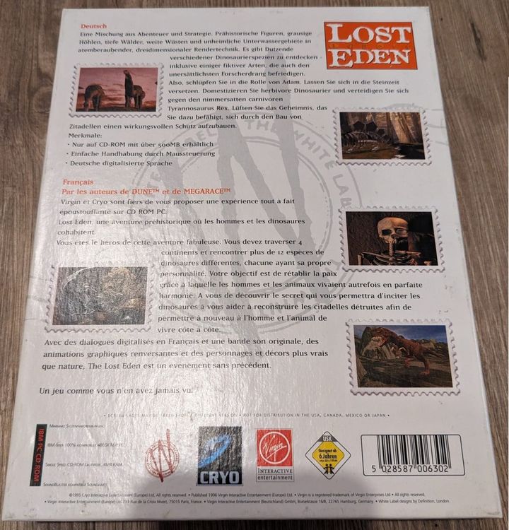 Lost in Eden 1995 Ms-Dos Big Box (Gebraucht) in Bad Ragaz für CHF 17 ...