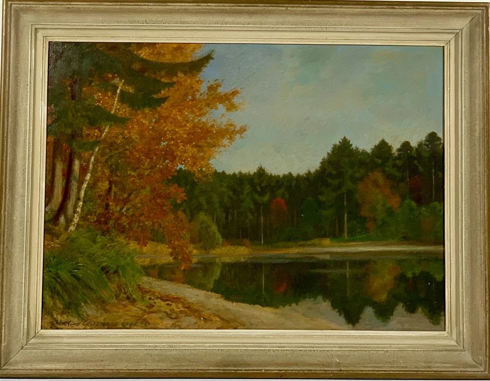 Viktor Hugo Wiesmann (1892-1958) Gemälde Waldrand mit See | Kaufen auf ...