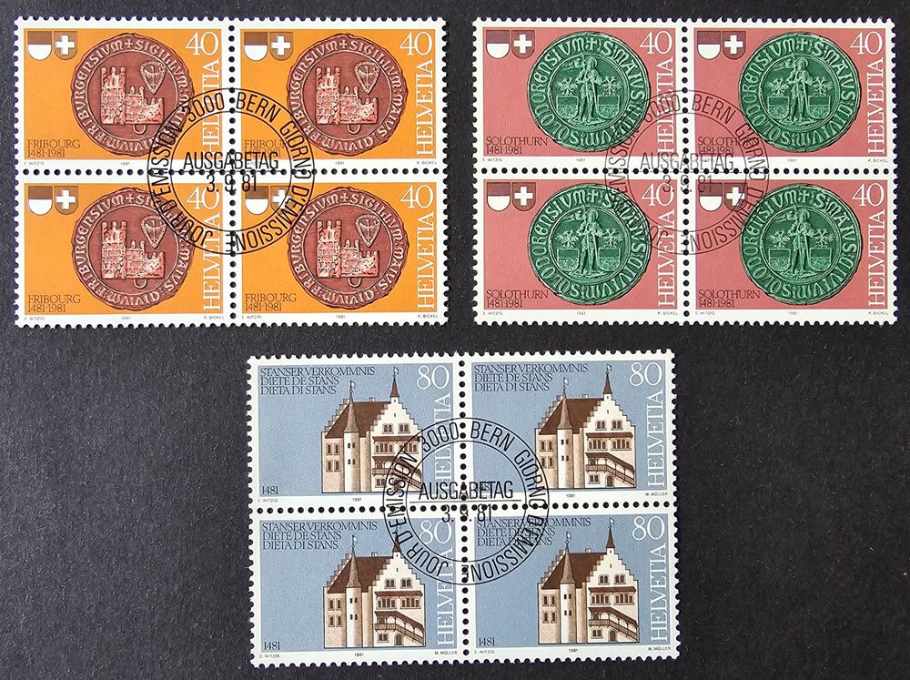 Z 660-662 Satz Stanser Verkommnis/Viererblock ET **/ (1981) (Neu (gemäss Beschreibung)) in ...