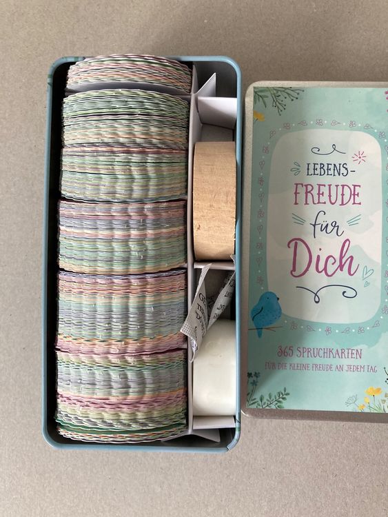 Spruchkarten in Metalldose (Neu (gemäss Beschreibung)) in für CHF 6 – mit Lieferung auf Ricardo ...