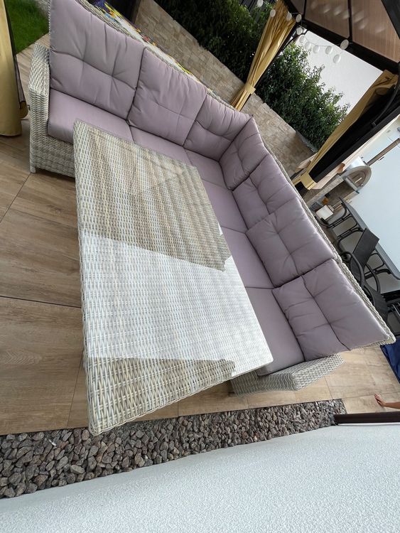 Rattan Gartenlounge mit Esstisch, TOP, ab 1.- NP 1790.- (Gebraucht) in Möhlin für CHF 96 – nur ...