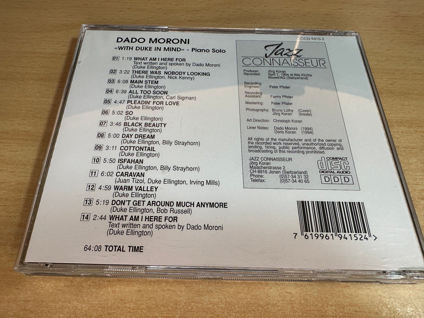 Z4 Dado Moroni With Duke In Mind Jazz Connaisseur (Gebraucht) in Rikon ...