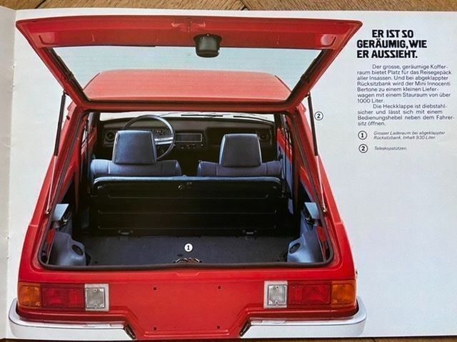 MINI INNOCENTI BERTONE 90 - 120 Prospekt 1977 brochure CH-dt | Kaufen ...