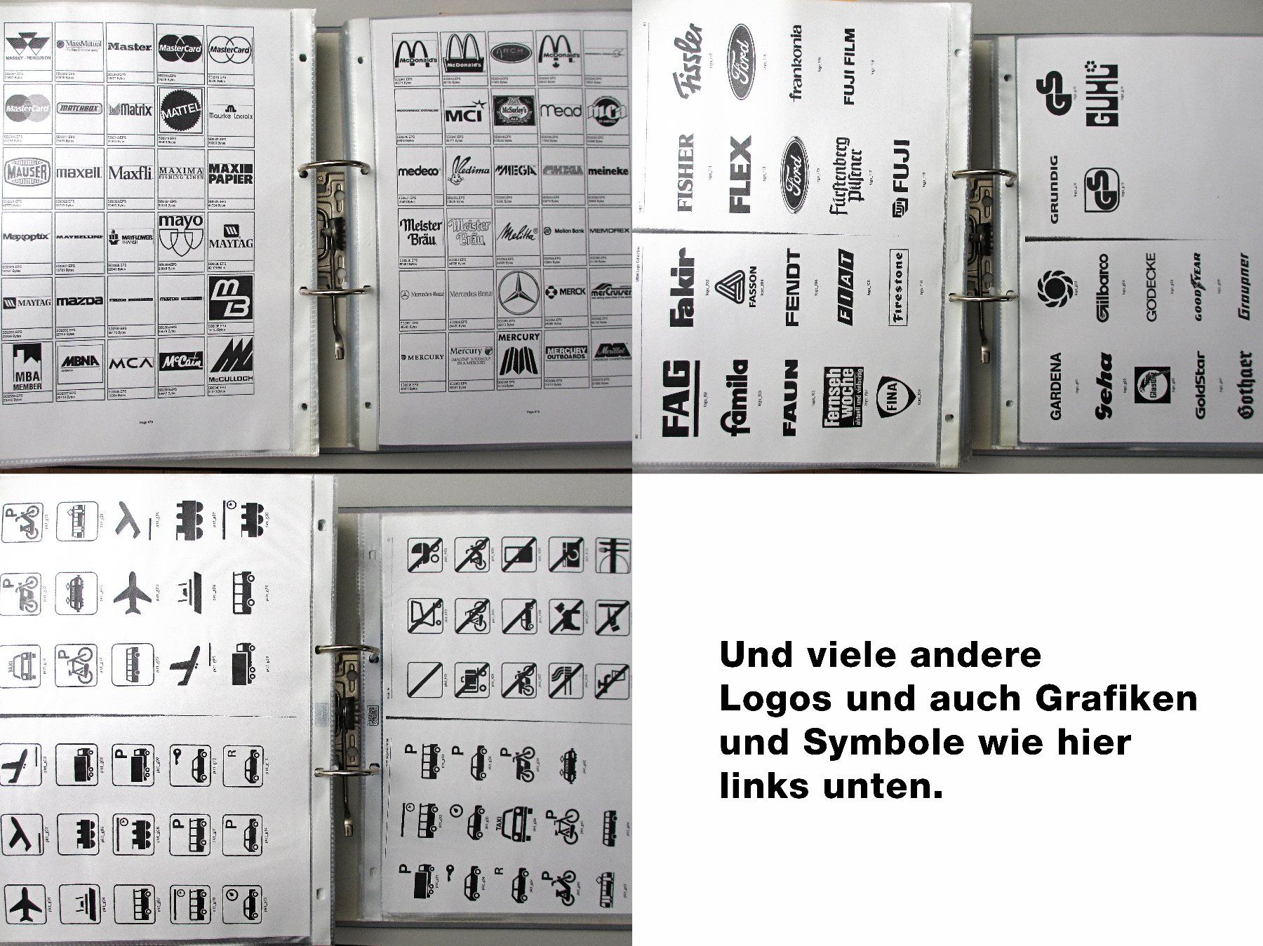 Grafiken und internationale Firmenlogos, als EPS editierbar (Gebraucht ...
