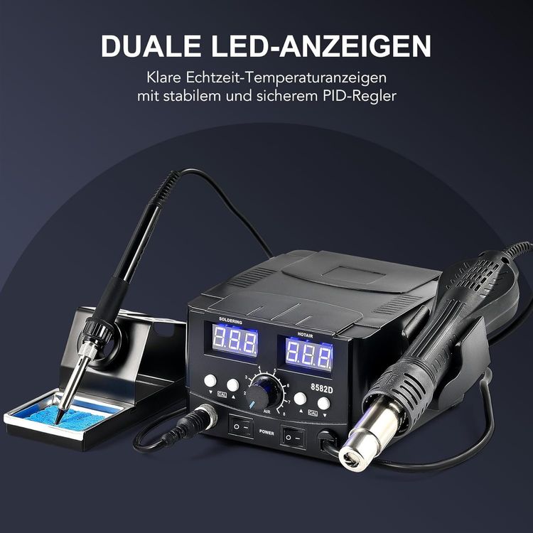Heißluftlötstation 2IN1 SMD Entlötstation Heißluft Lötstatio (Neu ...