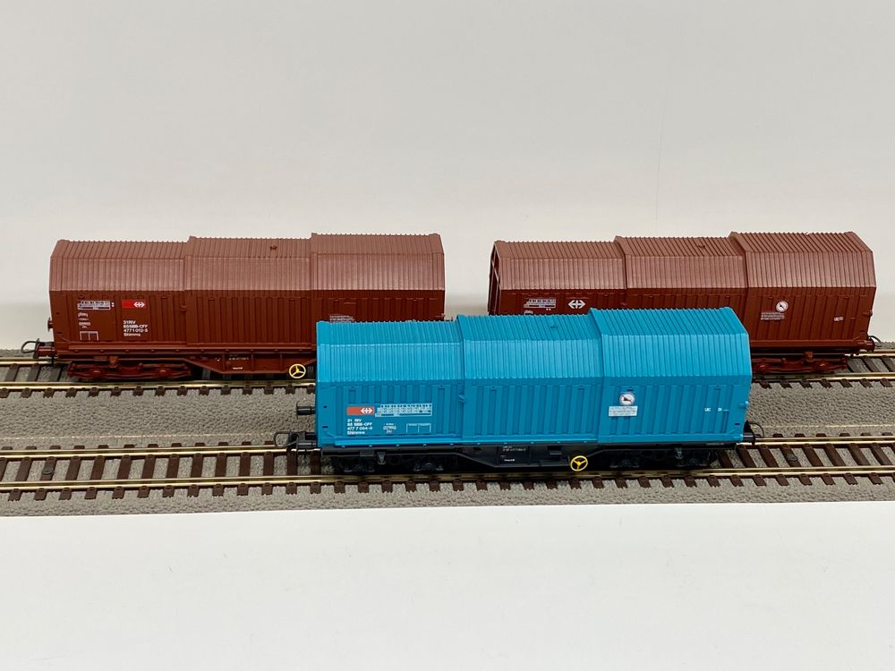 3 x Roco (H0 GS) SBB Teleskophaubenwagen Shimms/Shimmns | Kaufen auf ...