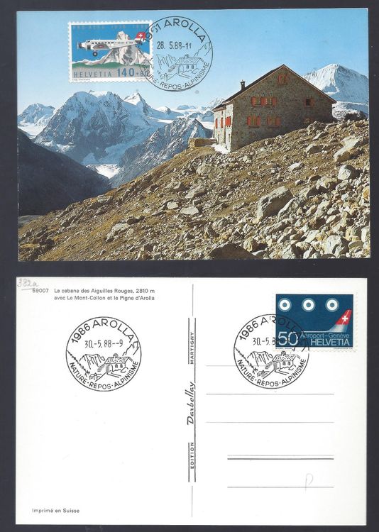Cabane des Aiguilles Rouges) mit Sst AROLLA (VS) (Neu (gemäss ...