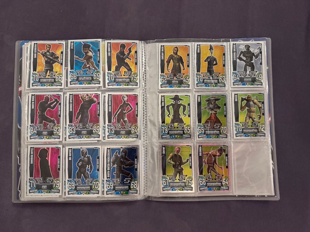 Star Wars Topps Force Attax Trading Card Game, Voller Binder (Gebraucht ...