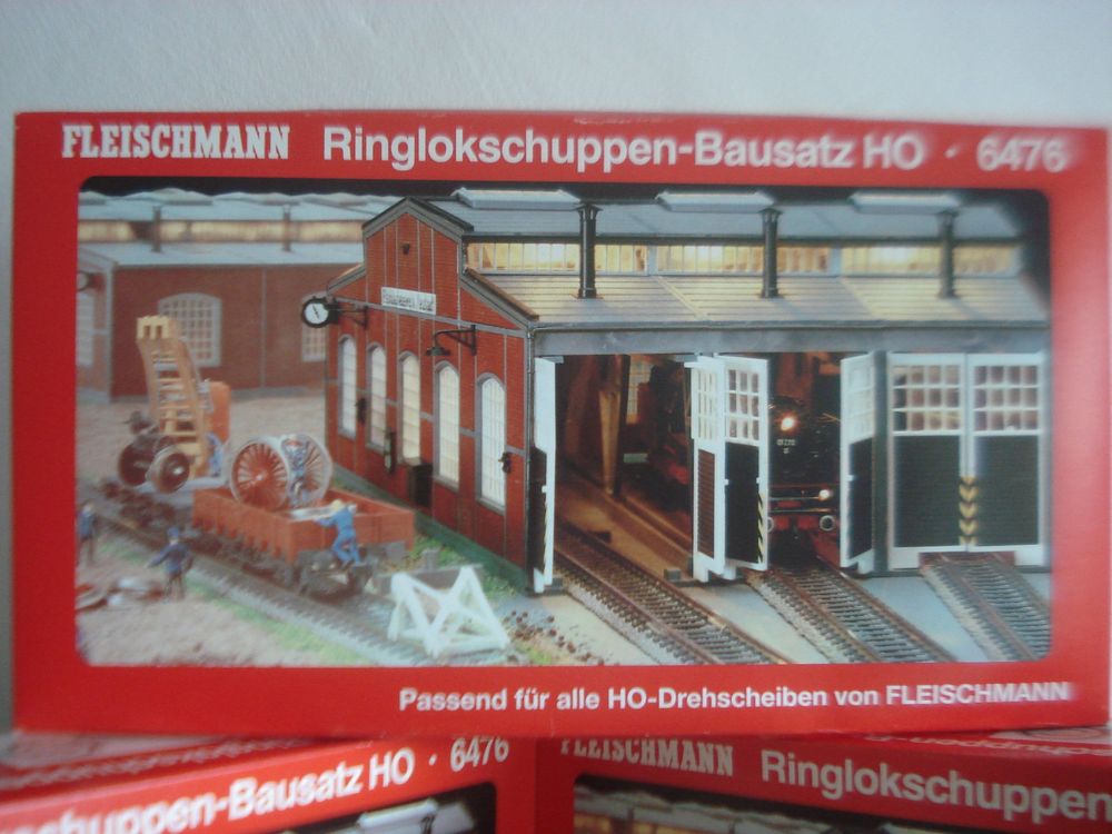 Fleischmann H0: 3 x ungebauter Bausatz Ringlokschuppen, 6476 | Kaufen ...