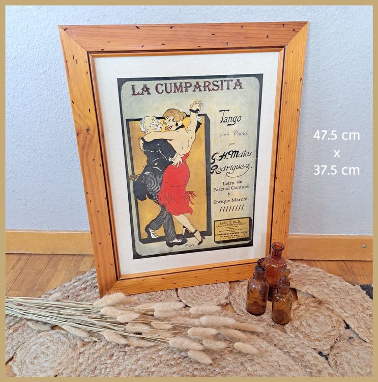 Affiche vintage, Tango, La Cumparsita / Poster Tanz Tango (Gebraucht ...