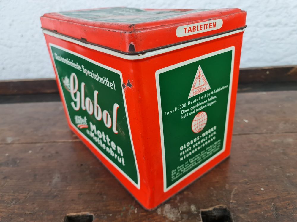 Antike Große Blechdose Dose Globol tötet Motten (Gebraucht) in Obfelden ...
