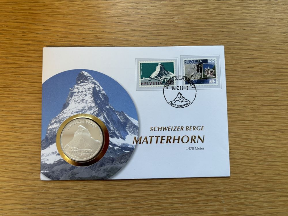 Münzbrief Schweizer Berge Matterhorn 14.7.2011 (Gebraucht) in Murgenthal für CHF 5 – mit ...
