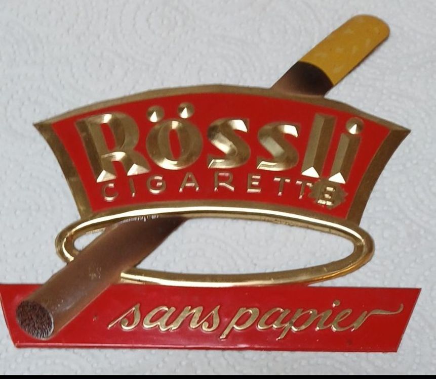 Plaque publicitaire Rossli Cigarette (Gebraucht) in Corcelles-Payerne ...