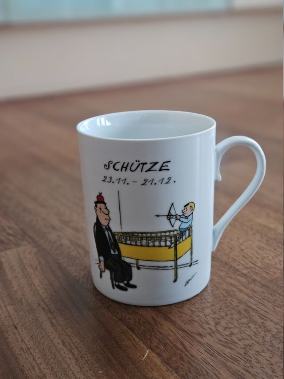 Tasse / Mug Schütze, Zeichnung von Loriot (Gebraucht) in Seengen für ...