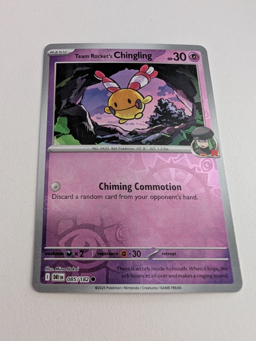 Team Rockets Chingling Pokemon Reverse Holo Card PFL EN (Gebraucht) in ...
