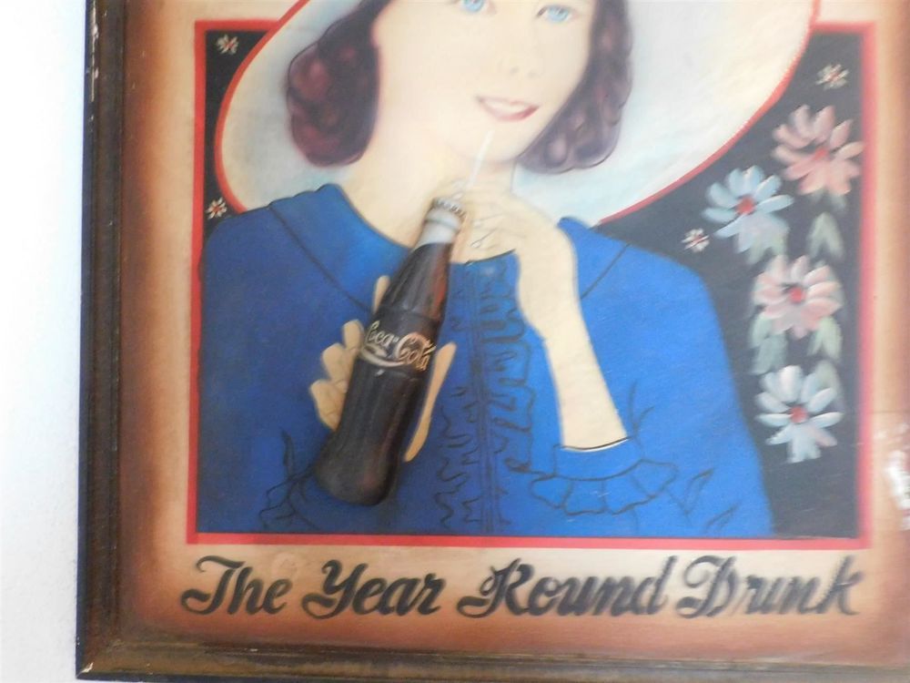 Werbebild Coca Cola ca 50er Motivg Holz Werbebild Coca Cola (Gebraucht ...