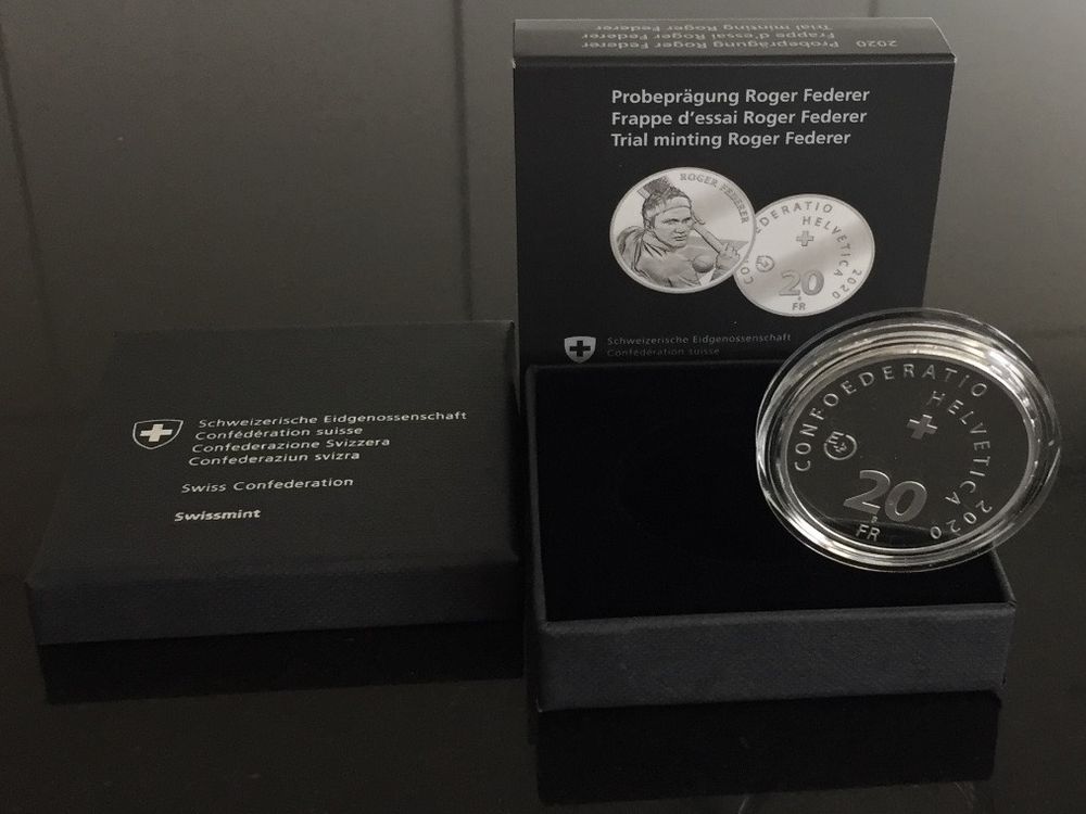 20 Franken 2020, Roger Federer, Probeprägung!!! | Kaufen auf Ricardo