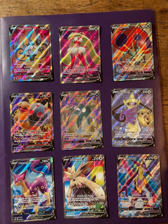 9 x Full Art V ENG Pokémon Cards LOT, Entire page (D'occasion) à ...