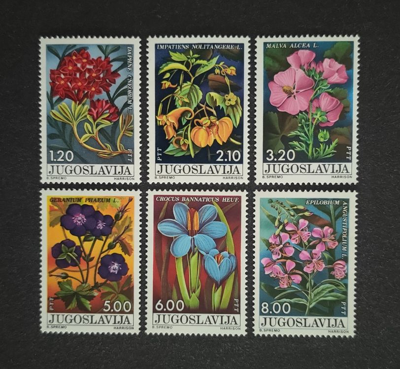 Jugoslawien 1975, Wald Pflanzen und Blumen, Satz ungestemp. (Gebraucht) in Wil SG für CHF 2.4 ...