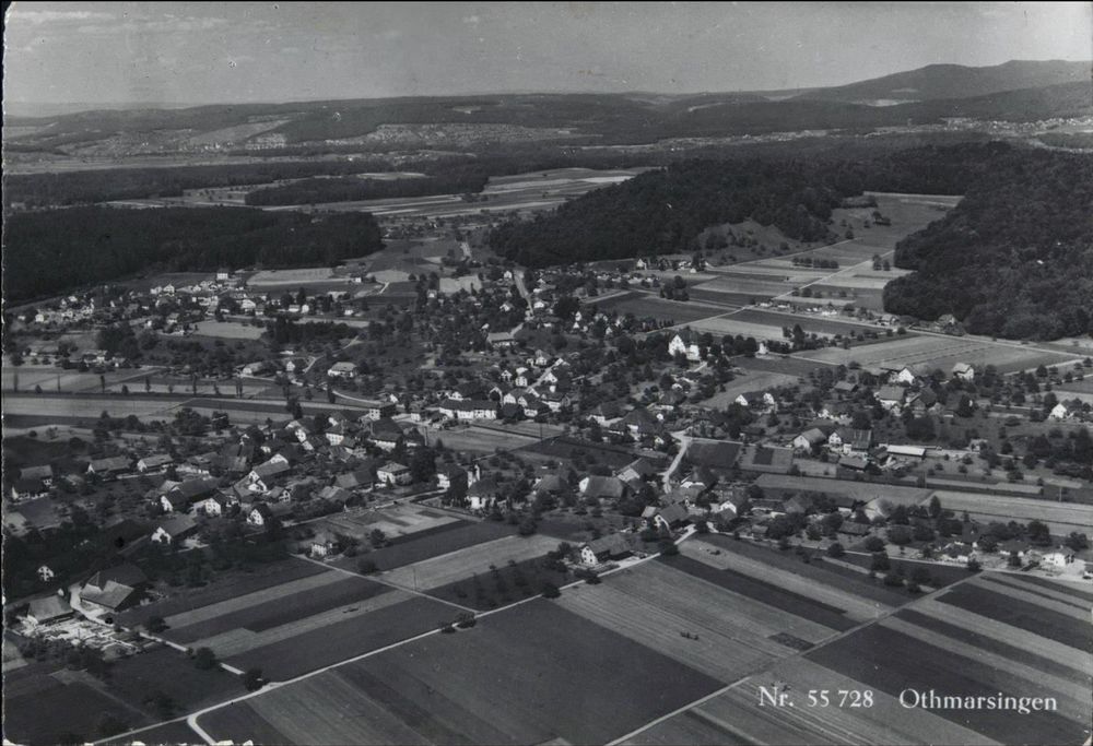 Othmarsingen AG Flugaufnahme Nr.55728 , 1956 (Gebraucht) in Solothurn ...