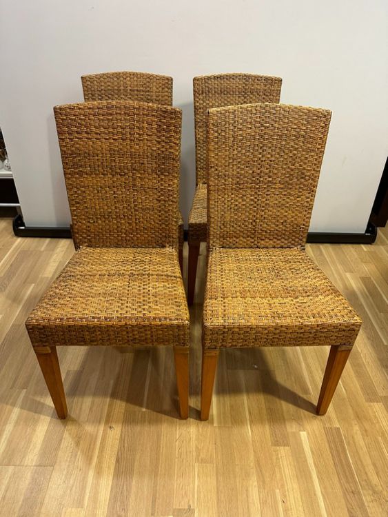 Esszimmerstühle im 4er Set Rattan (Gebraucht) in Obernau für CHF 149 ...