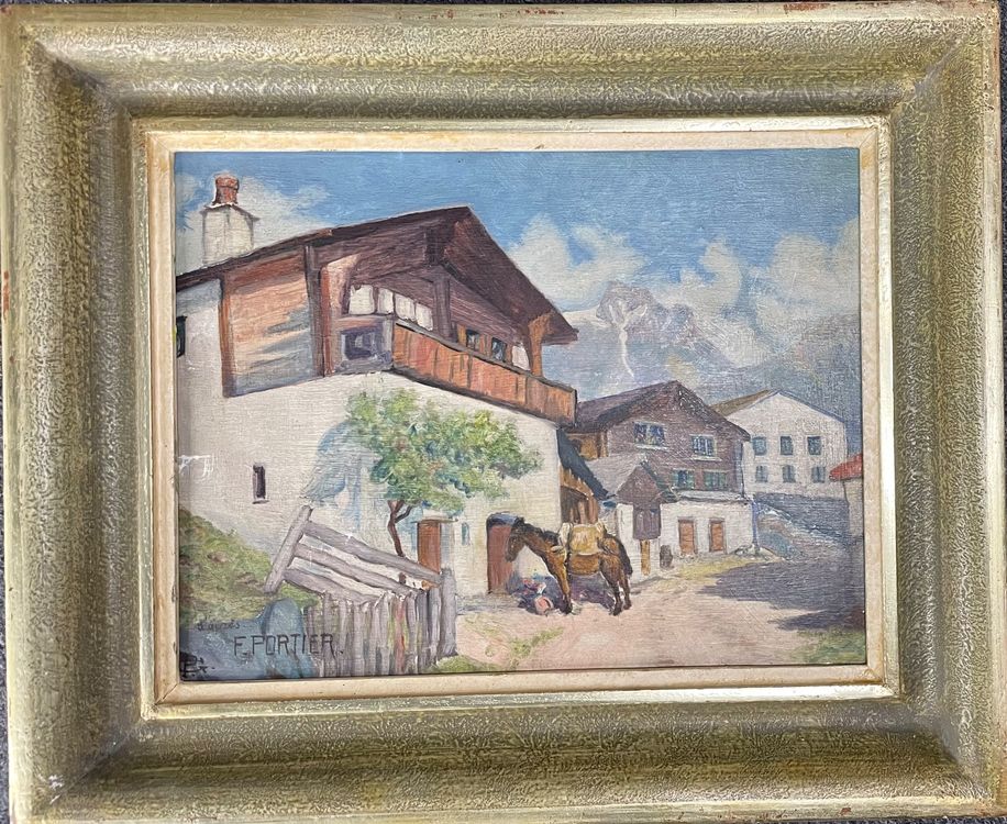 Wallis Ölgemälde von Francis Portier (1876-1961), 47x38 cm (Gebraucht ...
