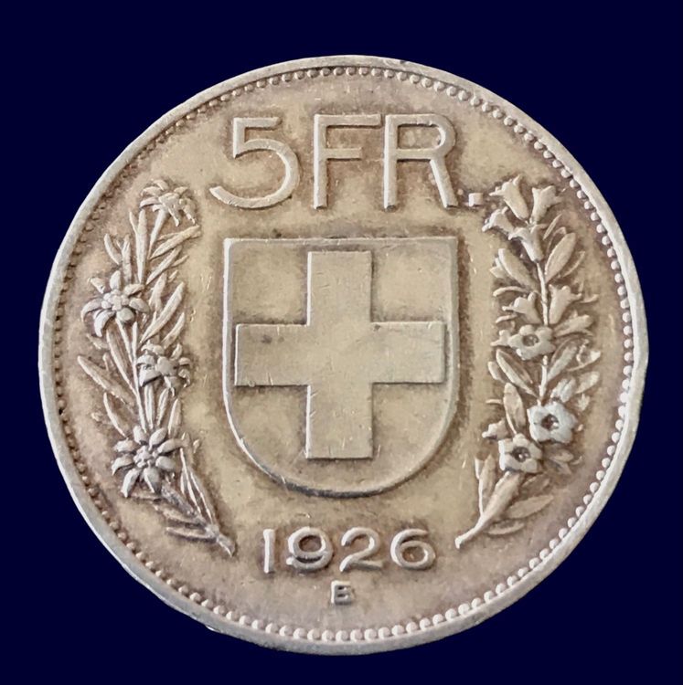 CH 5 Franken Silber Jahrgang 1926 (Gebraucht) in Winterthur für CHF 140 – mit Lieferung auf ...