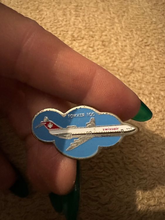 Swissair Fokker 100 Flugzeug 0689 - PIN | Kaufen auf Ricardo