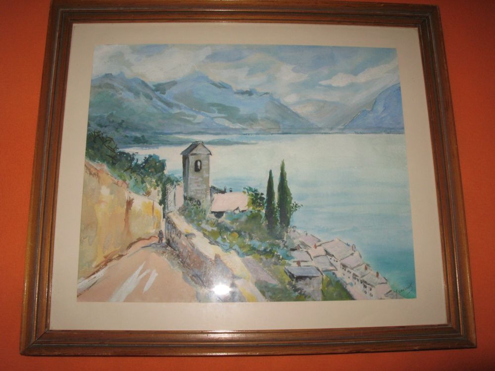 Aquarelle "Saint Saphorin, Lavaux" signée S.Jugnet (Gebraucht) in Bouveret für CHF 250 – nur ...