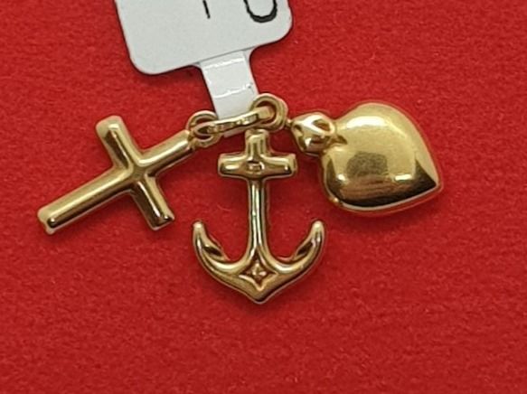 Echt 18k Gold - Anker, Kreuz, Herz Anhänger | Kaufen auf Ricardo