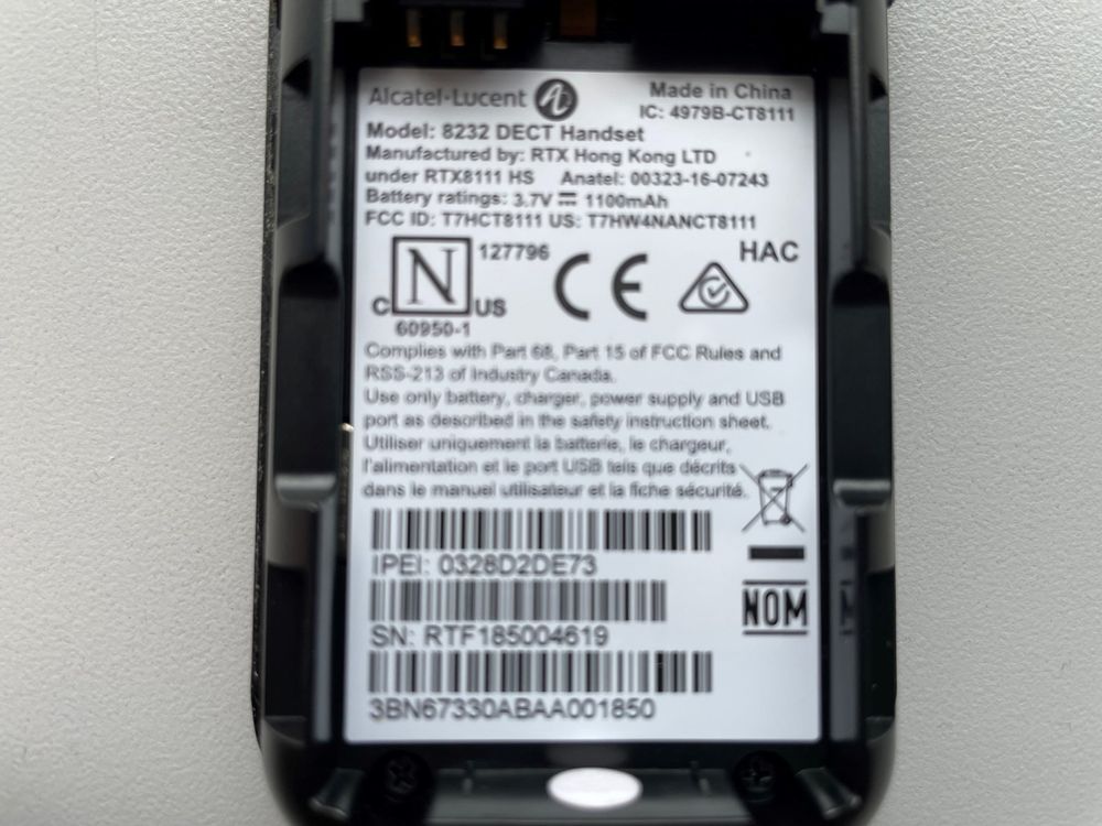 Alcatel-Lucent 8232 DECT Handset (Gebraucht) in Steinmaur für CHF 50 ...