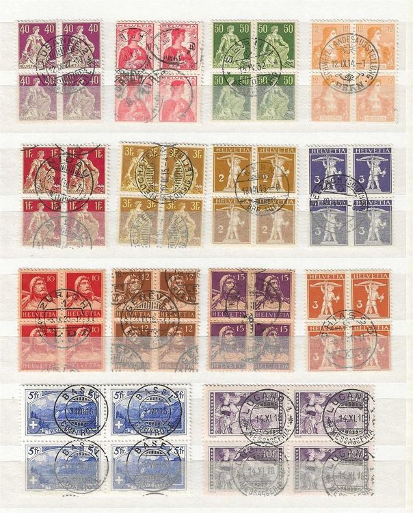 Lot mit diveren CH Viererblocks | Kaufen auf Ricardo