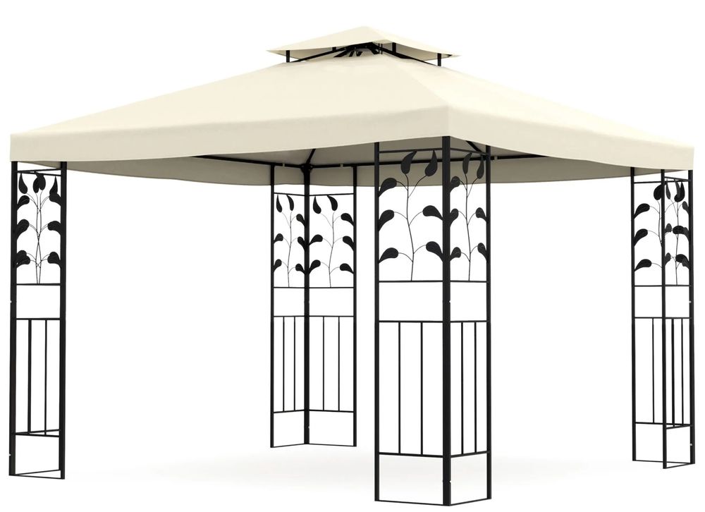 Gartenpavillon Gazebo 3x3m beige Neuwertig Originalverpackt (Neu und originalverpackt) in ...