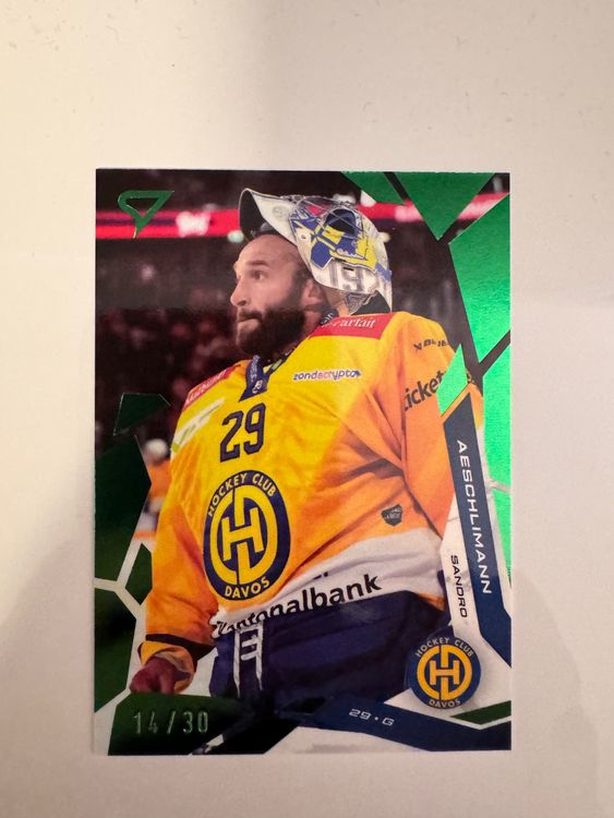 037 Sandro Aeschlimann HC Davos GREEN 14/30 SportZoo 2025/26 (Neu ...