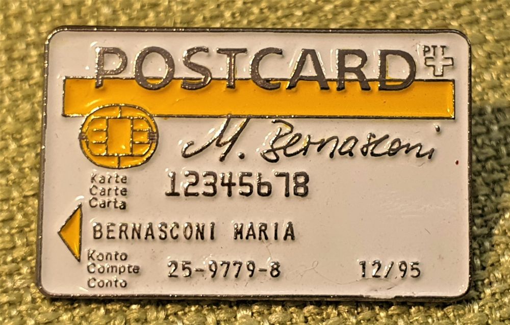 O562 - Pin Die Post PTT PostFinance Postcard (Gebraucht) in Reinach BL ...