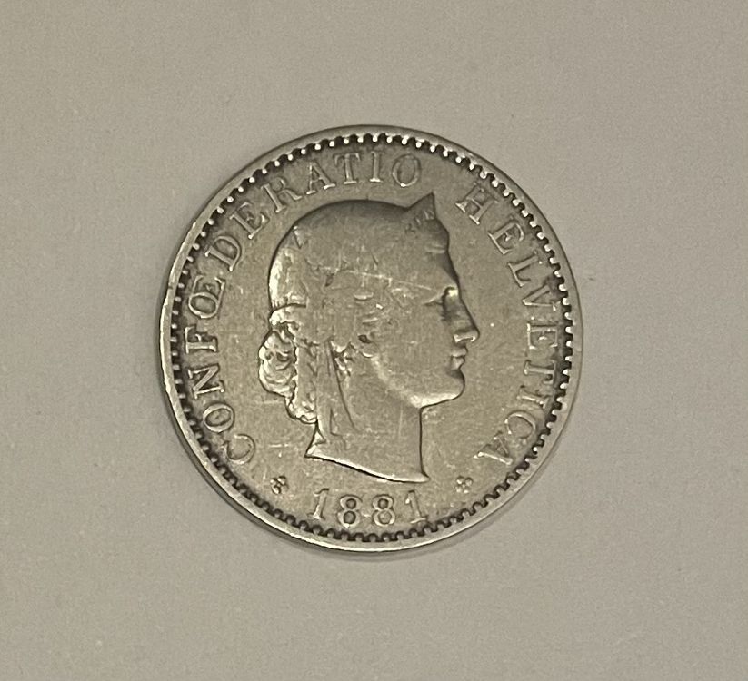 20 Rappen Münze 1881 (Neu und originalverpackt) in Reiden für CHF 1 – mit Lieferung auf Ricardo ...