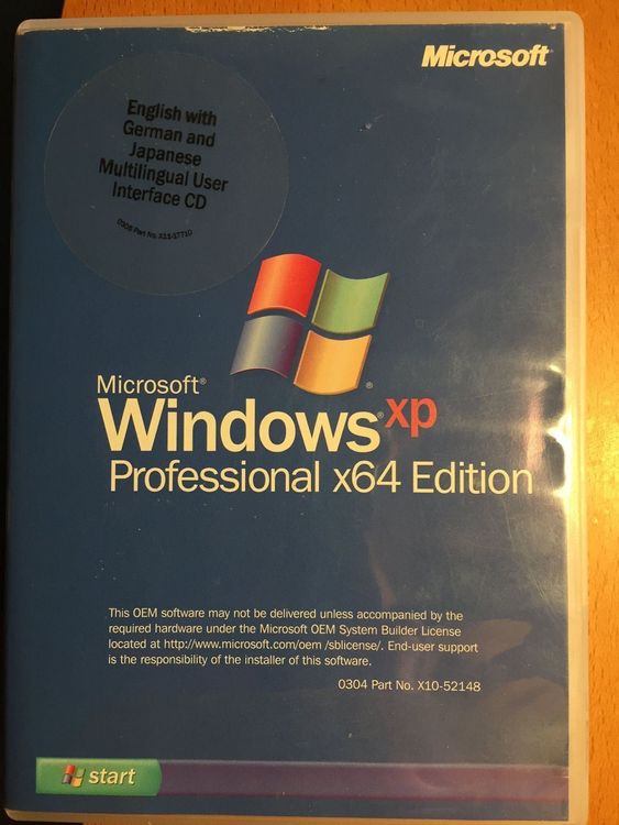 Windows XP PRO 64 Multilanguage CD (Gebraucht) in für CHF 40 – mit ...