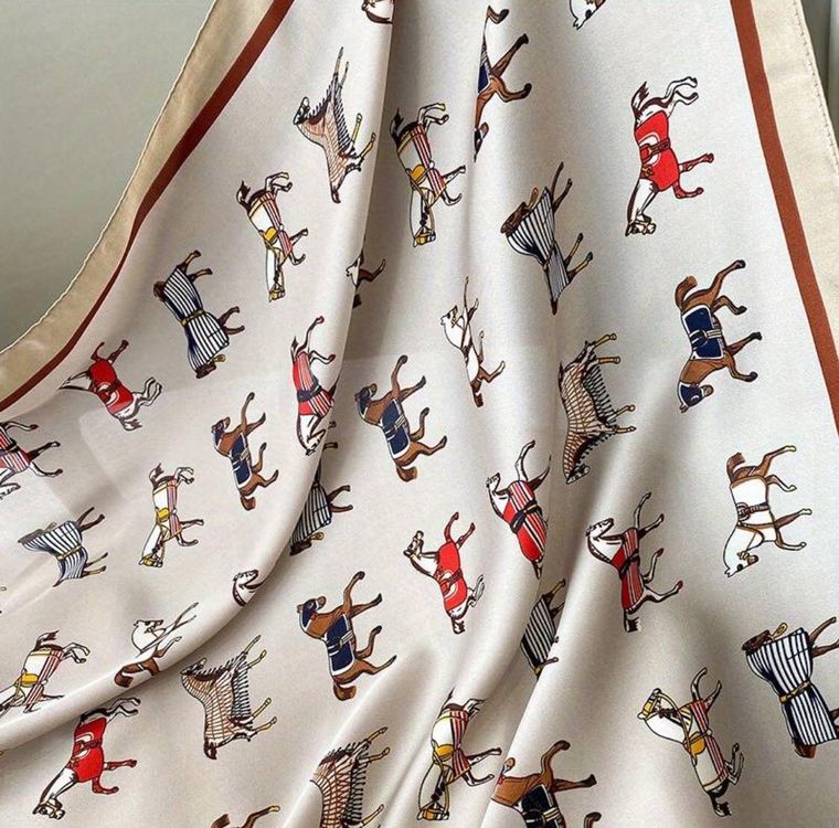 Edler Foulard Halstuch Pferde Horses NEU | Kaufen auf Ricardo