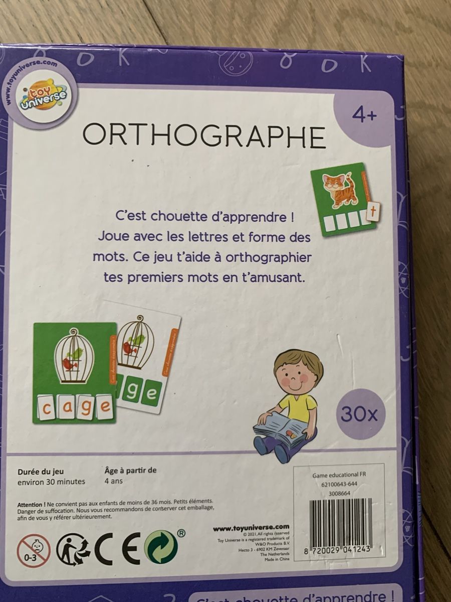 Jeu éducatif Orthographe Toy Universe 4+ ans, complet (D'occasion) à ...