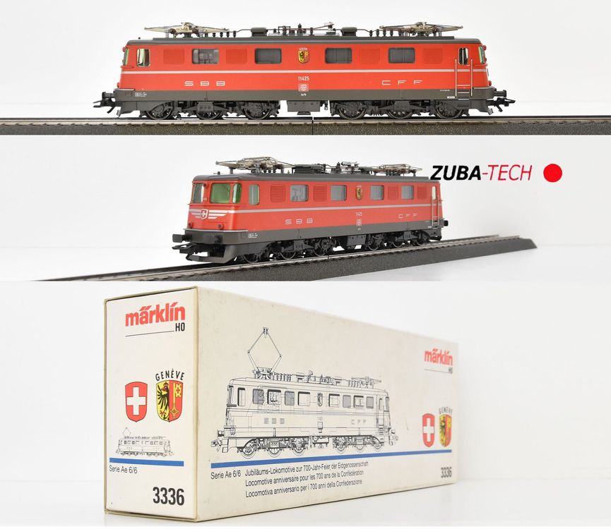 Märklin 3336 E-Lok Ae 6/6 Genf SBB H0 WS Analog OVP (Gebraucht) in St ...